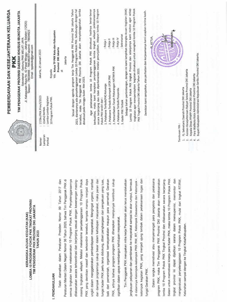 Revisi Lomba-Lomba Kegiatan 10 Program Pokok PKK PDF | PDF