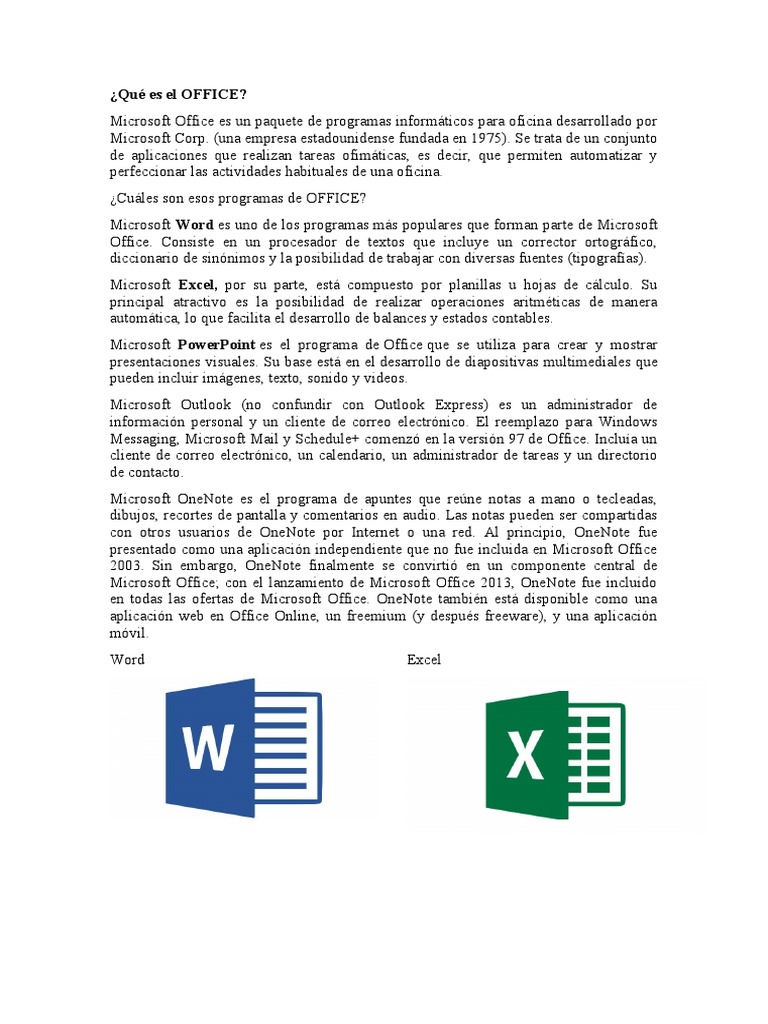 Qué Es El OFFICE | PDF