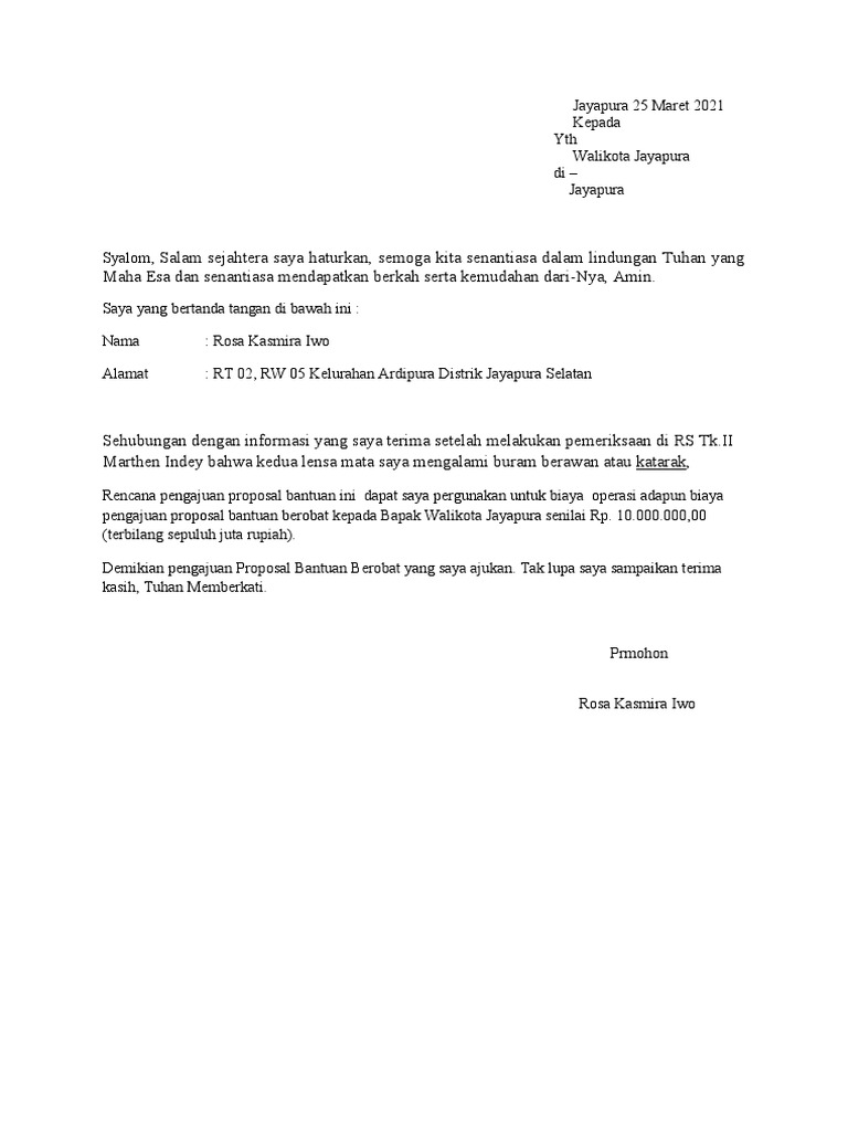 Proposal Ke Walikota | PDF