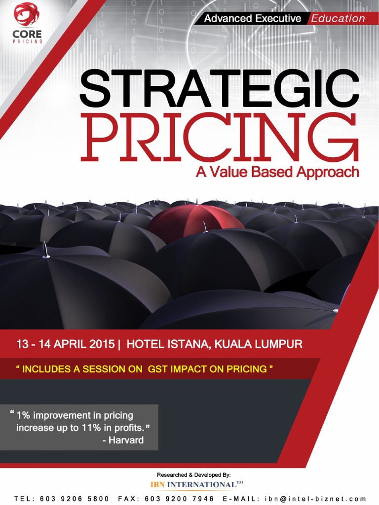 Strategic Pricing - Value Based Approach | Download Free PDF | Pricing | Analytics