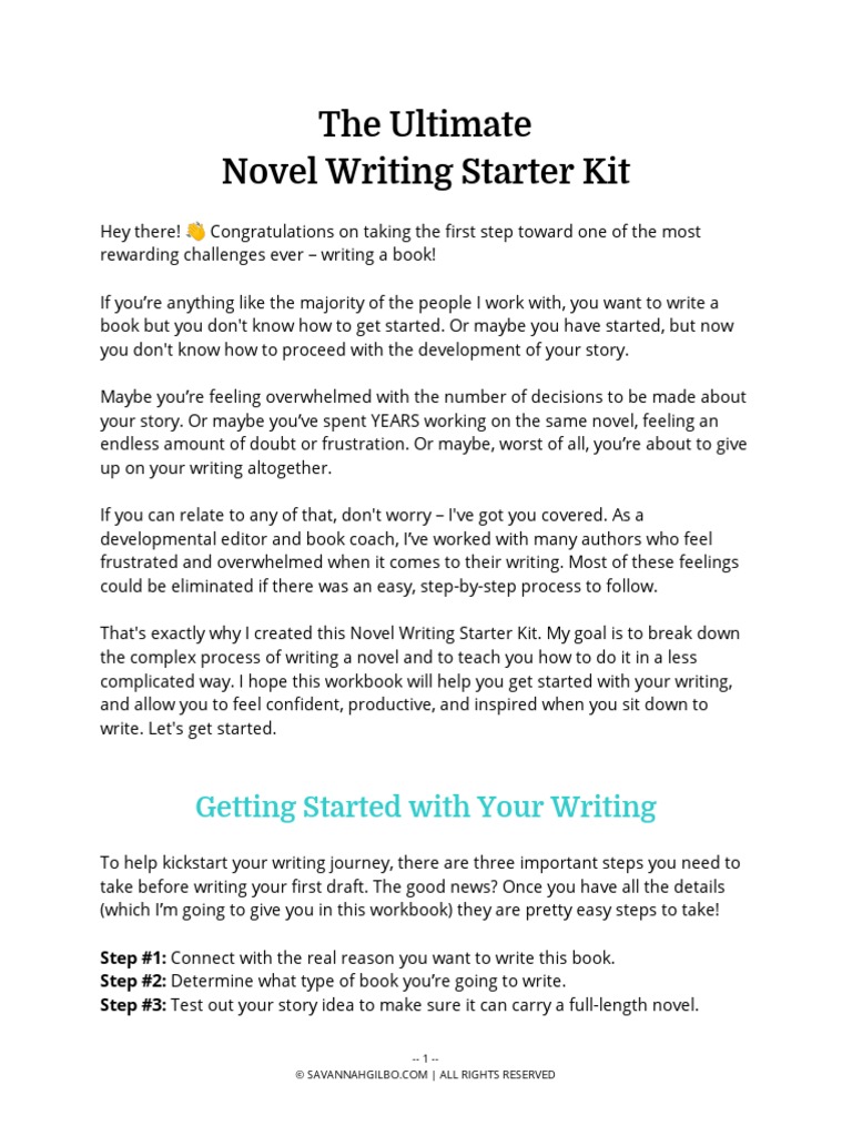 2FA8QTziR0abGXxFZ4HA The Ultimate Novel Writing Starter Kit | PDF | World Of A Song Of Ice And Fire