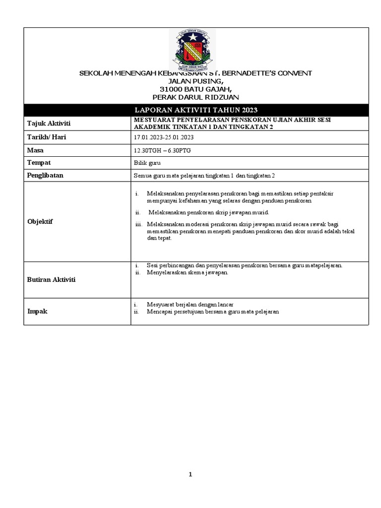 Laporan Uasa 2023 | PDF