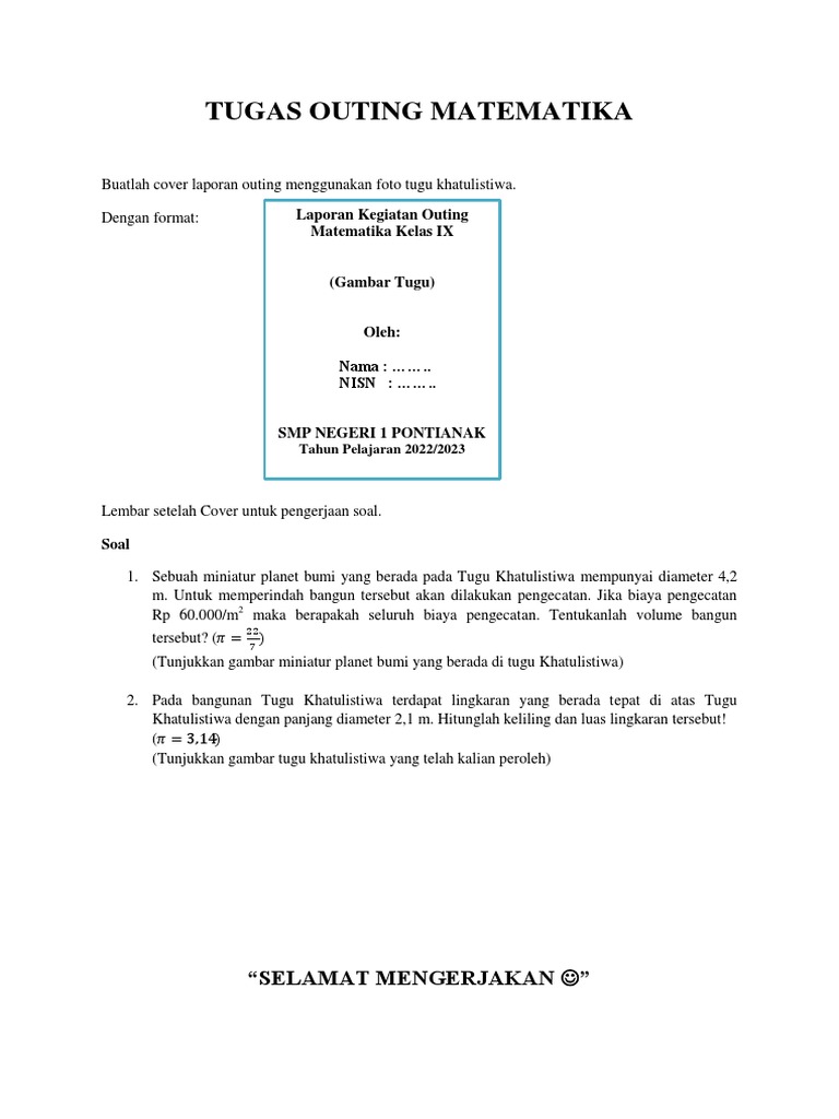 Tugas Outing Matematika | PDF