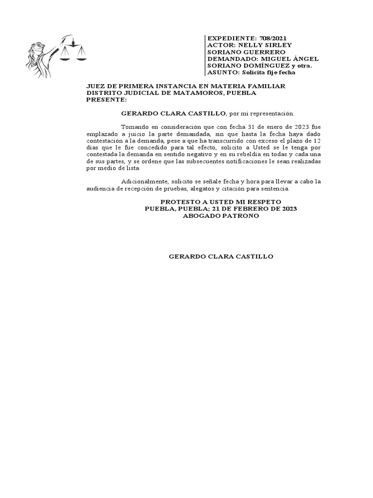 Solicita Señale Fecha 708-2021 | PDF