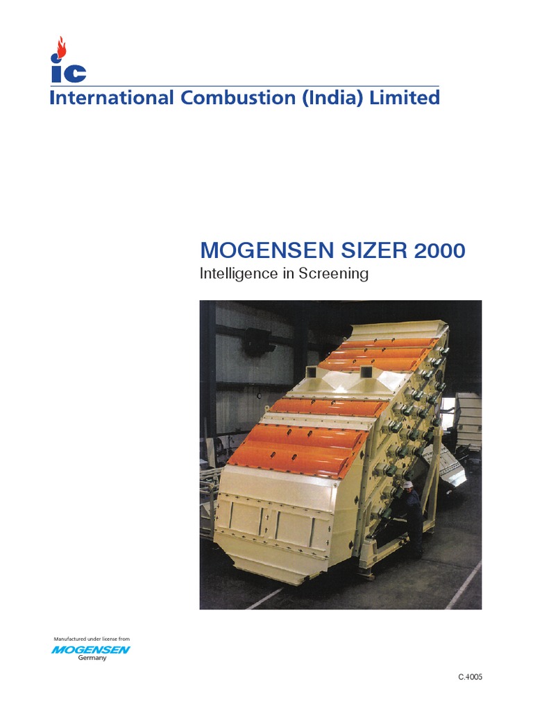 Mogensen Sizer 2000 - C4005 | PDF | Machines | Secondary Sector Of The ...