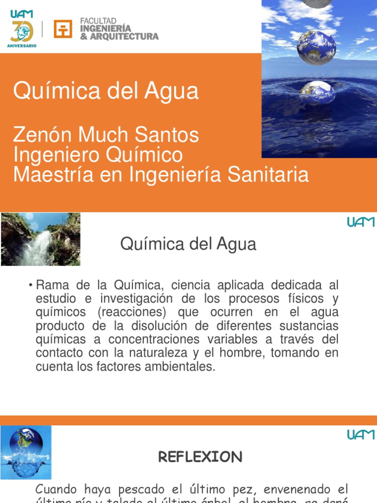 01 Quimica Del Agua | PDF | Agua | Fuerza intermolecular