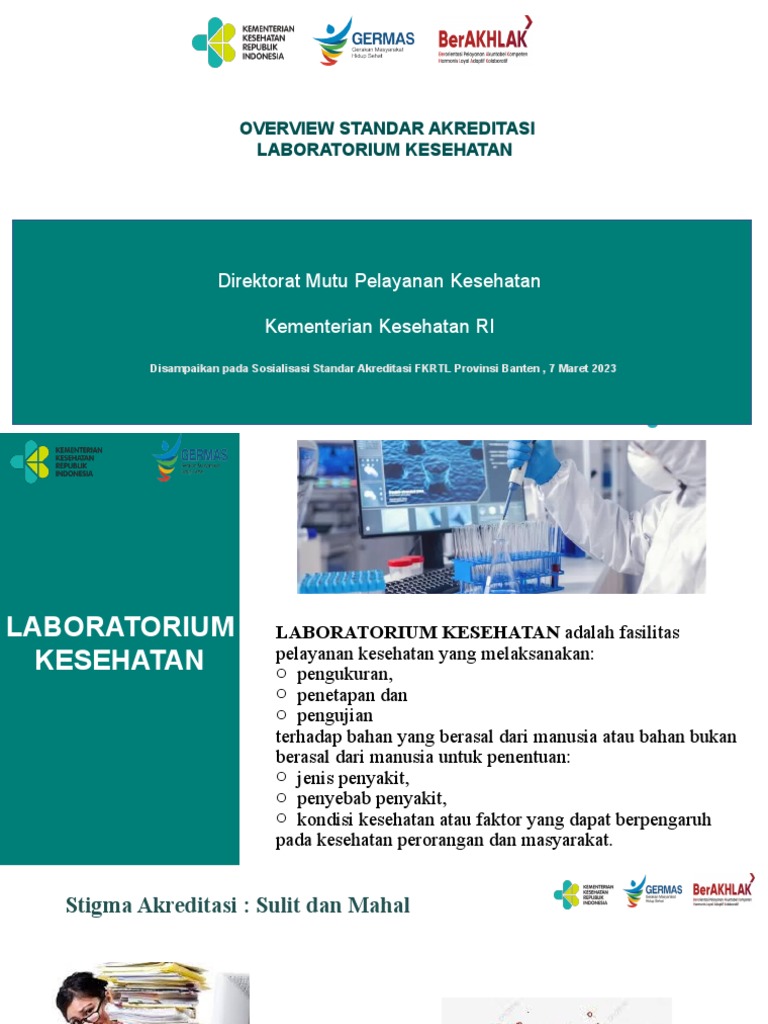 #1 0verview Standar Akreditasi Labkes Utk Banten | PDF