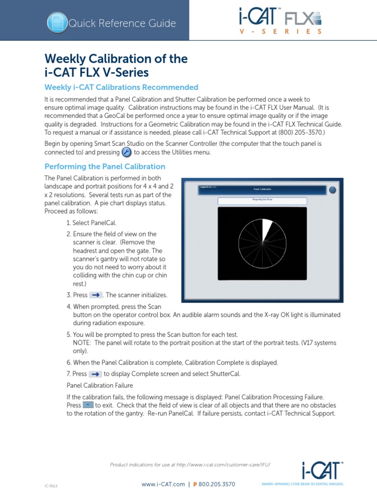 Weekly Calibration of The i-CAT FLX V-Series | PDF | Image Scanner ...