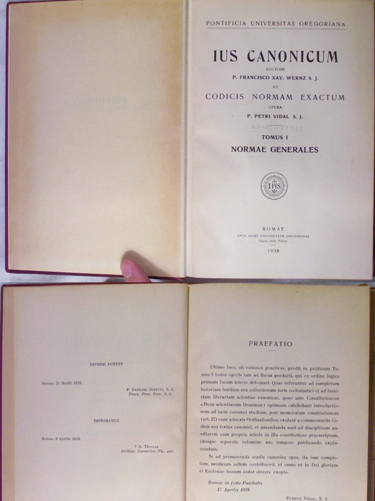 Ius Canonicum - Normae Generales - Wernz SJ e Vidal SJ PDF | PDF