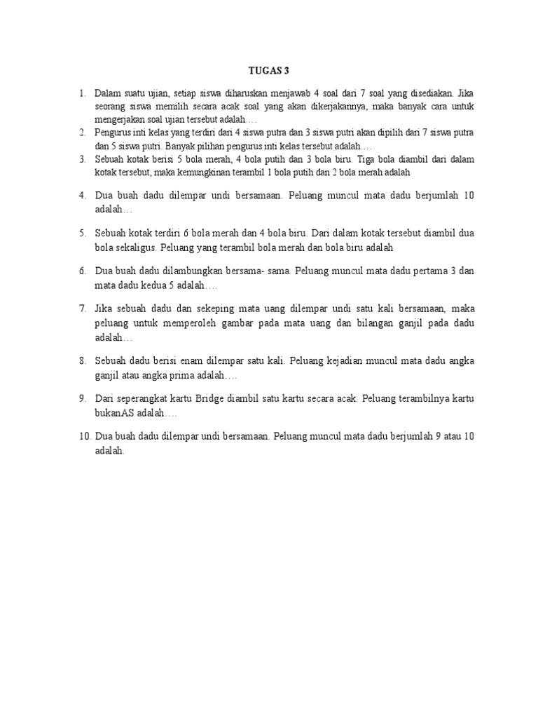 Soal Tugas 3 | PDF