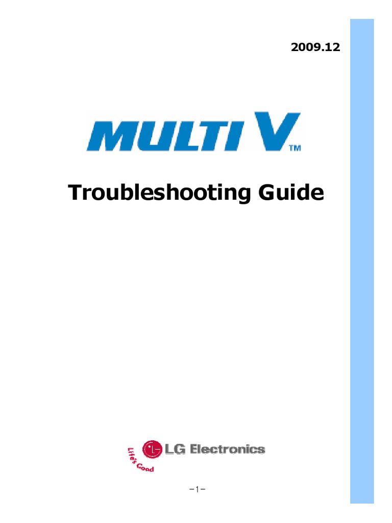 Multi V Trouble Shooting Guide Book - 0912 | PDF | Power Inverter ...