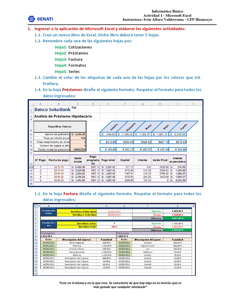 Formatos en Excel PDF | PDF