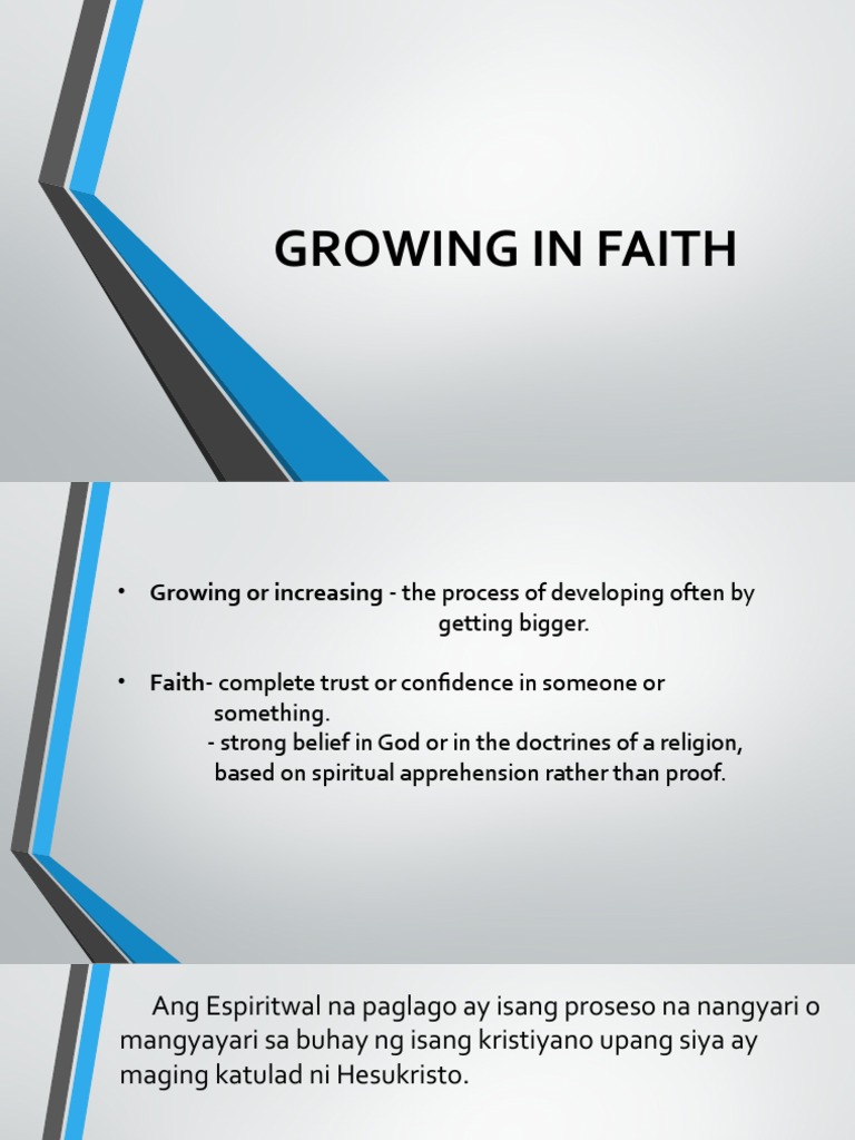 GROWING IN FAITH-yronn | PDF
