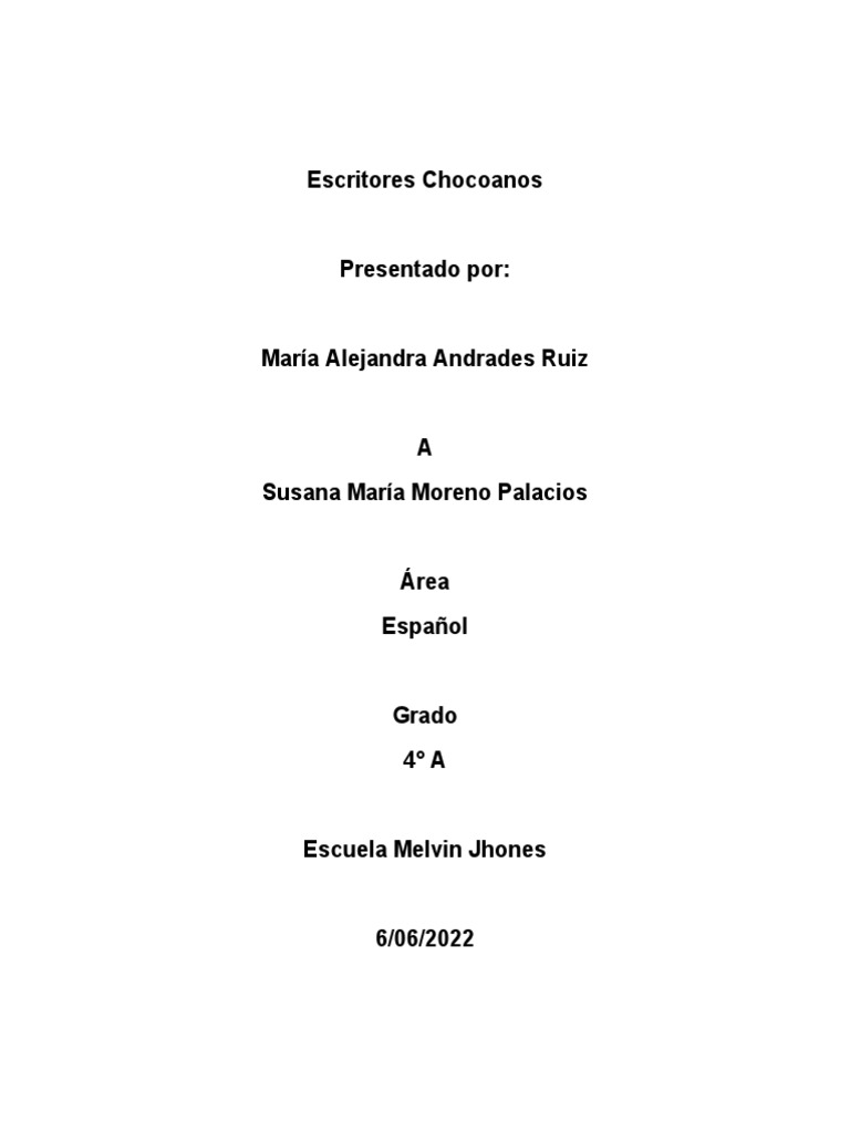 Escritores Chocoano | PDF | Radiodifusión | Colombia