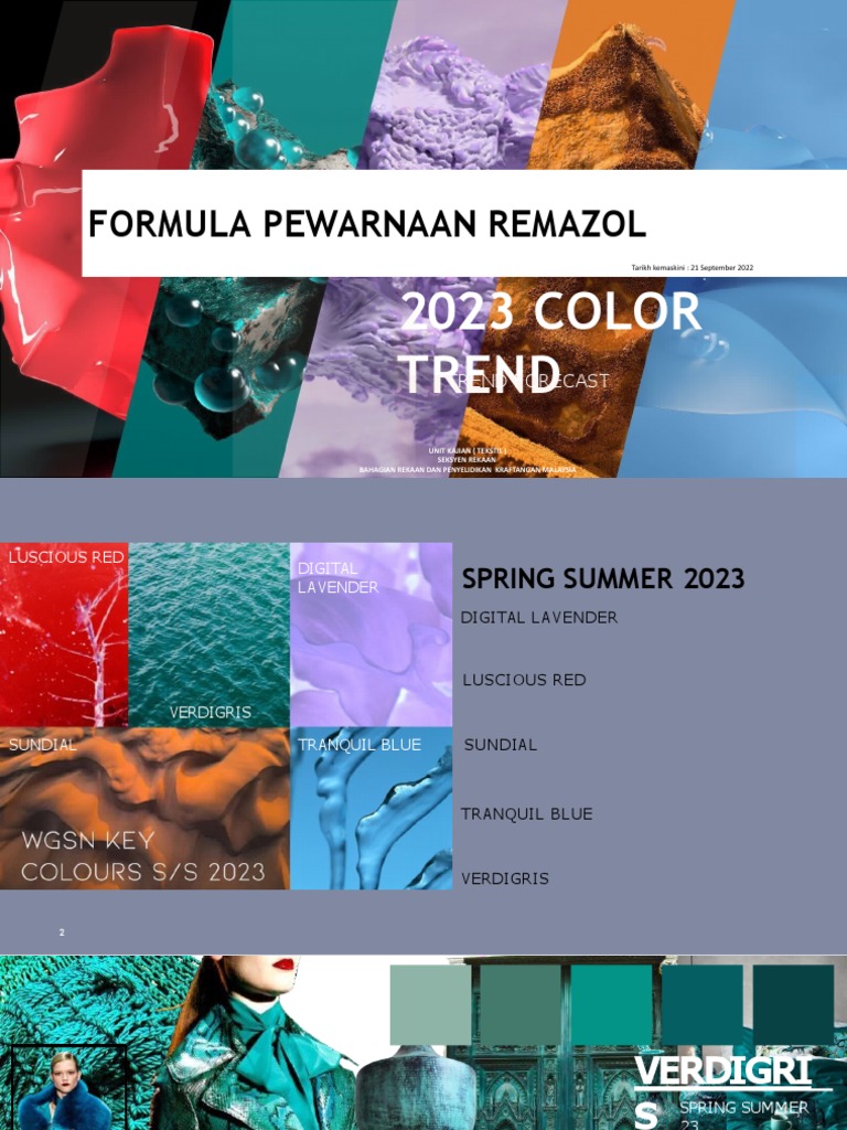 Katalog Pantone Dan Formula Warna Remazol Color Trend 2023 | Download ...