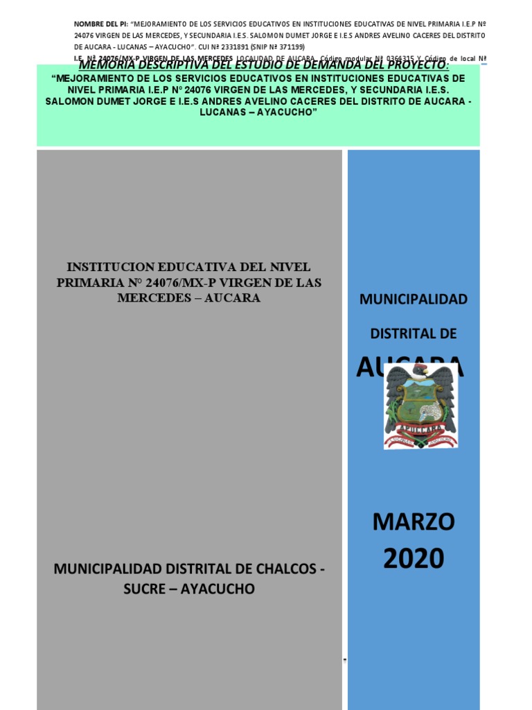 Análisis de la situación actual y proyección de la demanda educativa en ...