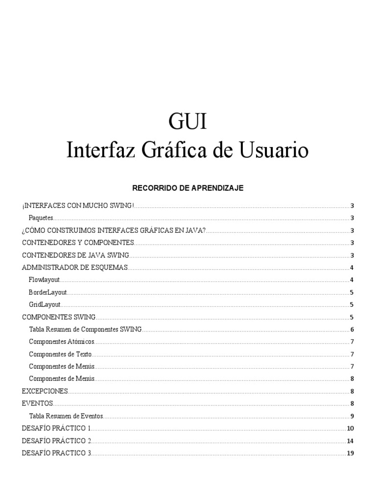 Interfaces Con Mucho SWING | PDF | Java (lenguaje de programación) | Interfaz de usuario