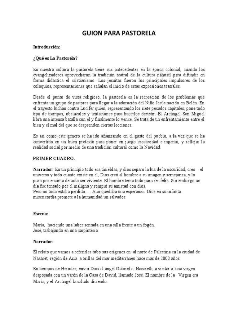 Guion para Pastorela | PDF | María, madre de Jesús | San José