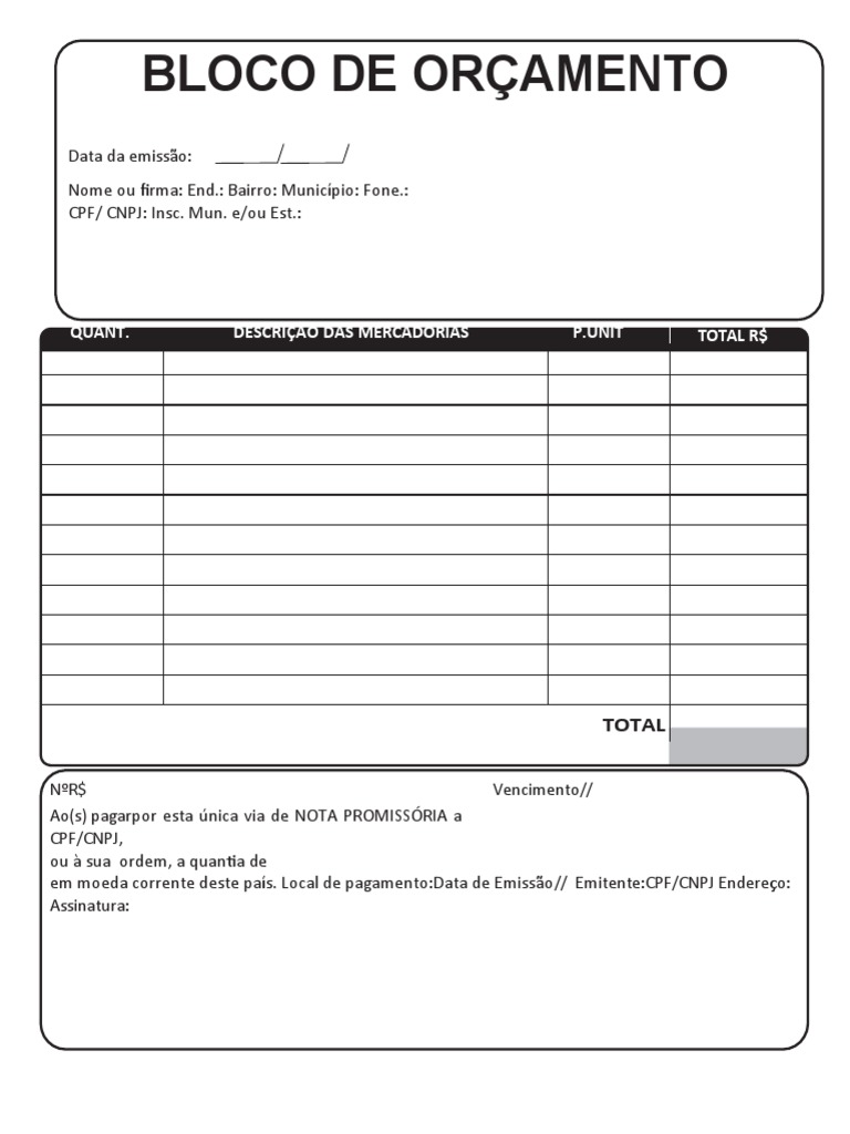 Modelo de Bloco de Vendas Com Nota Promissoria | PDF
