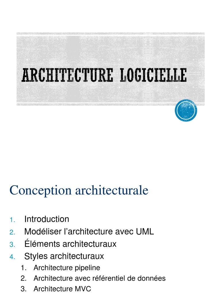 Architecture Logicielle 1 | PDF | Architecture de logiciel | Client–serveur