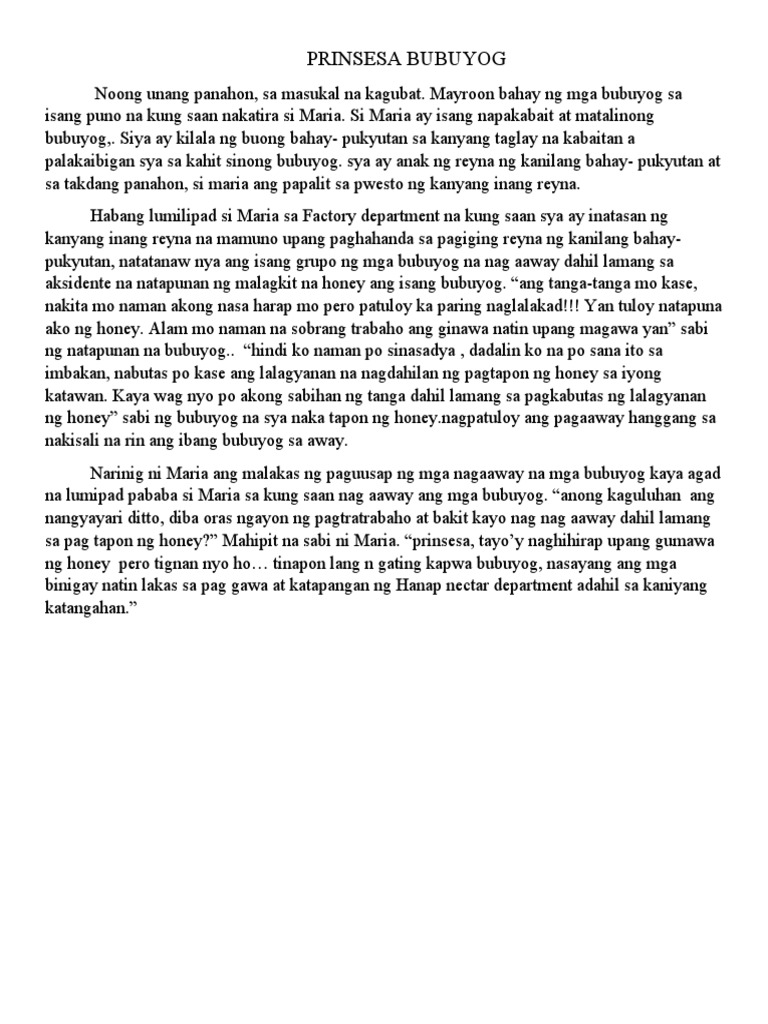 Prinsesa Bubuyog | PDF
