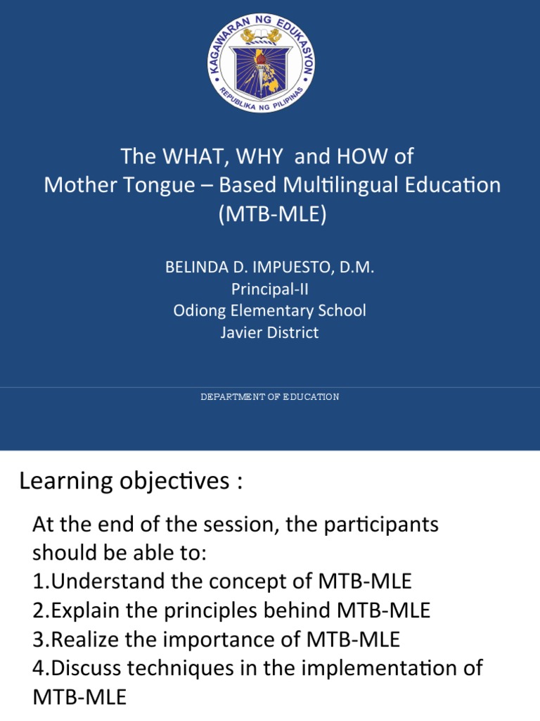 What Why Final MTB | PDF | Multilingualism | First Language