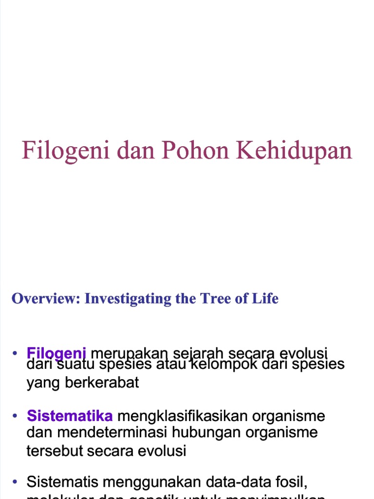 PDF Filogeni Dan Pohon Kehidupan - Compress | PDF