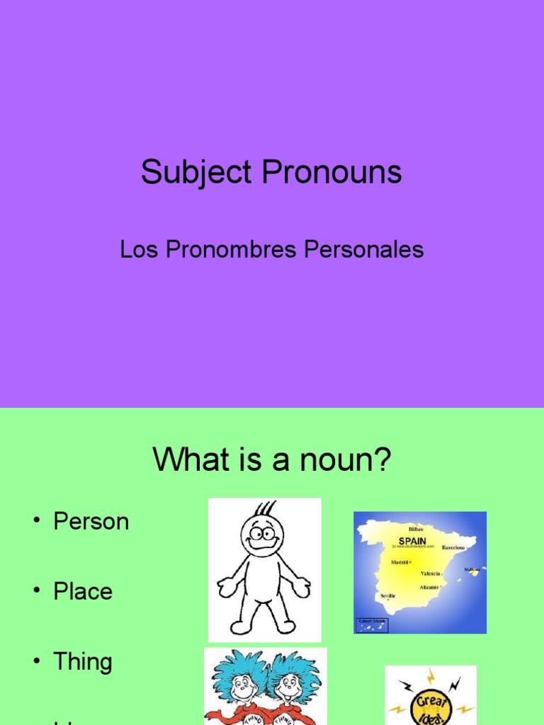 A Comprehensive Guide to Spanish Subject Pronouns | PDF | Human ...