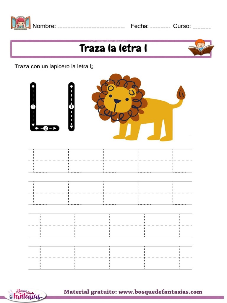 Ejercicios de Palabras Con La Letra L | PDF