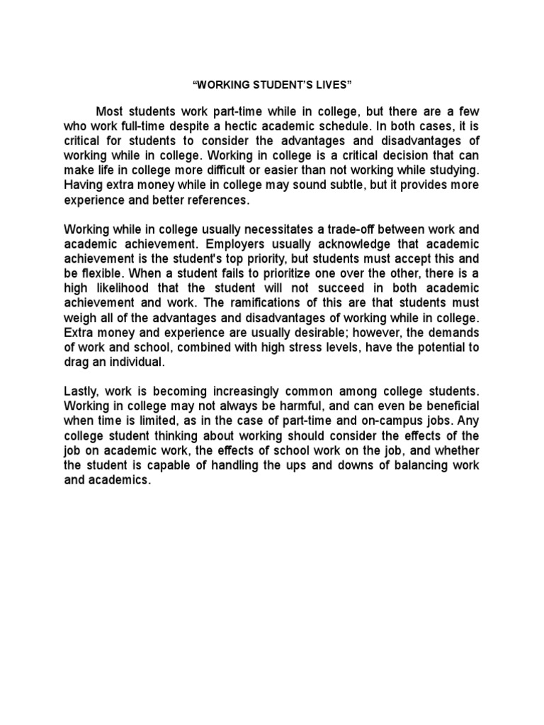 Working Student Mame | PDF