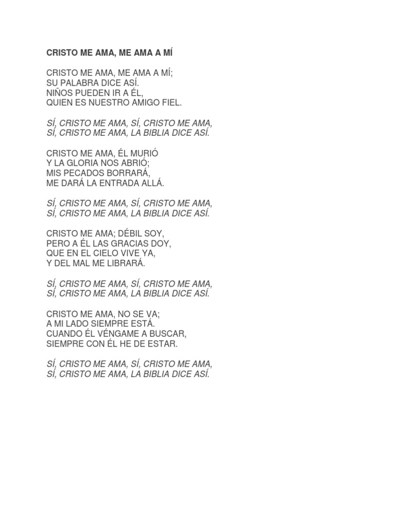 Cristo Me Ama PDF | PDF