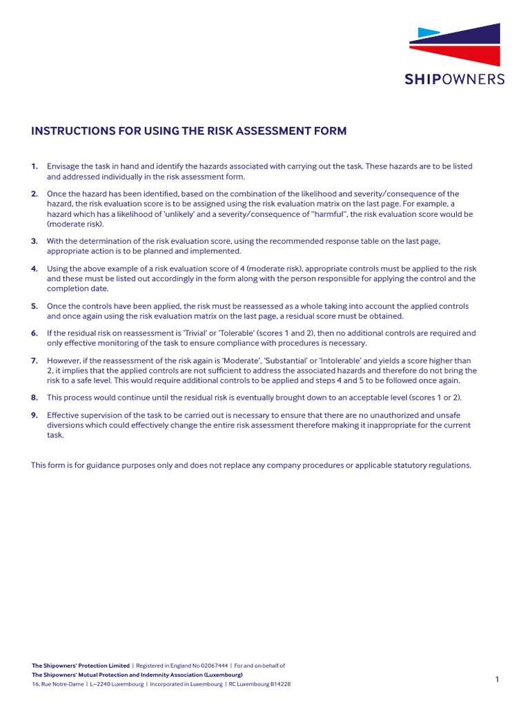 Oil Tanker Risk Assessment Form - 111121 PDF | PDF | Risk | Pipeline ...