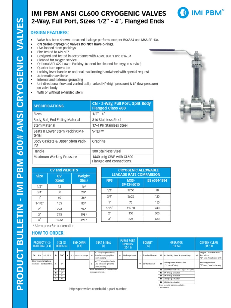 Imi-Pbm PB-CN600 2020 | PDF | Valve | Equipment