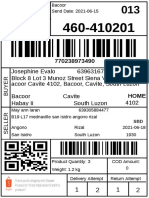 Air Waybill.J&T Express - 1 | PDF