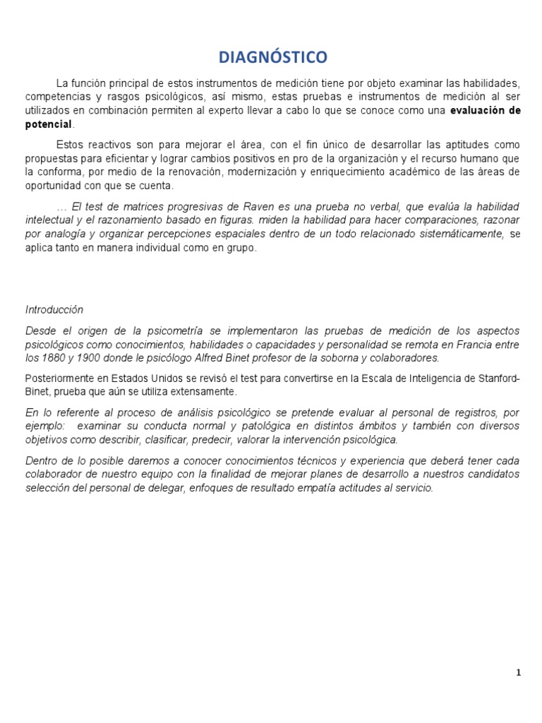 Diagnostico Psicologico Sam Corregido para Compartir | PDF | Sicología ...