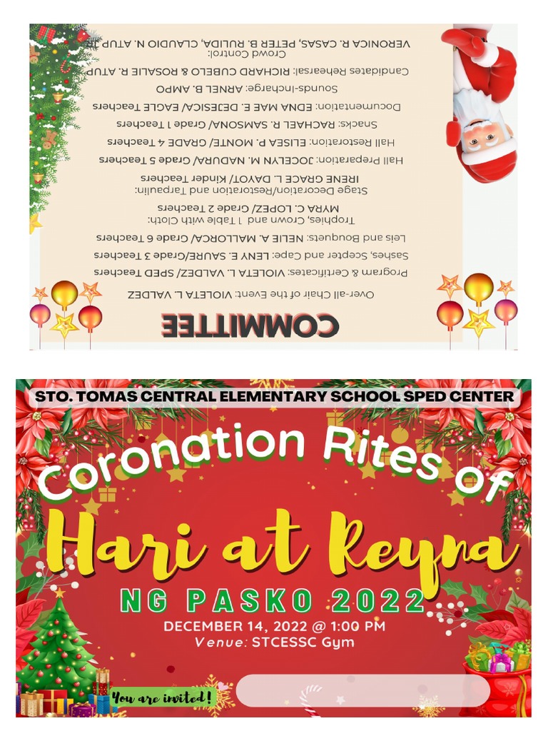 CORONATION Program For DEC 2022 | PDF