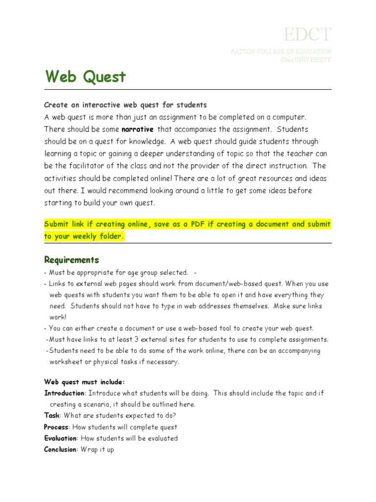 Quest-Web Quest | PDF | World Wide Web | Internet & Web