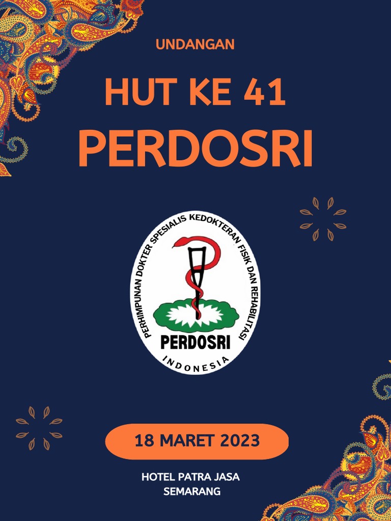 Undangan HUT PERDOSRI ke-41 | PDF | Sains & Matematika