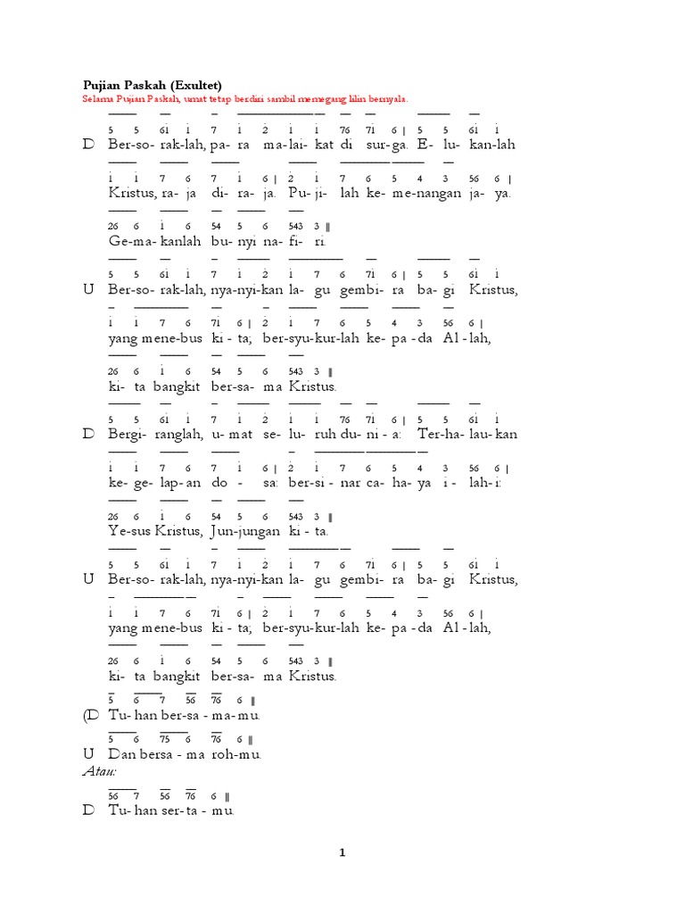 Pujian Paskah 1 | PDF