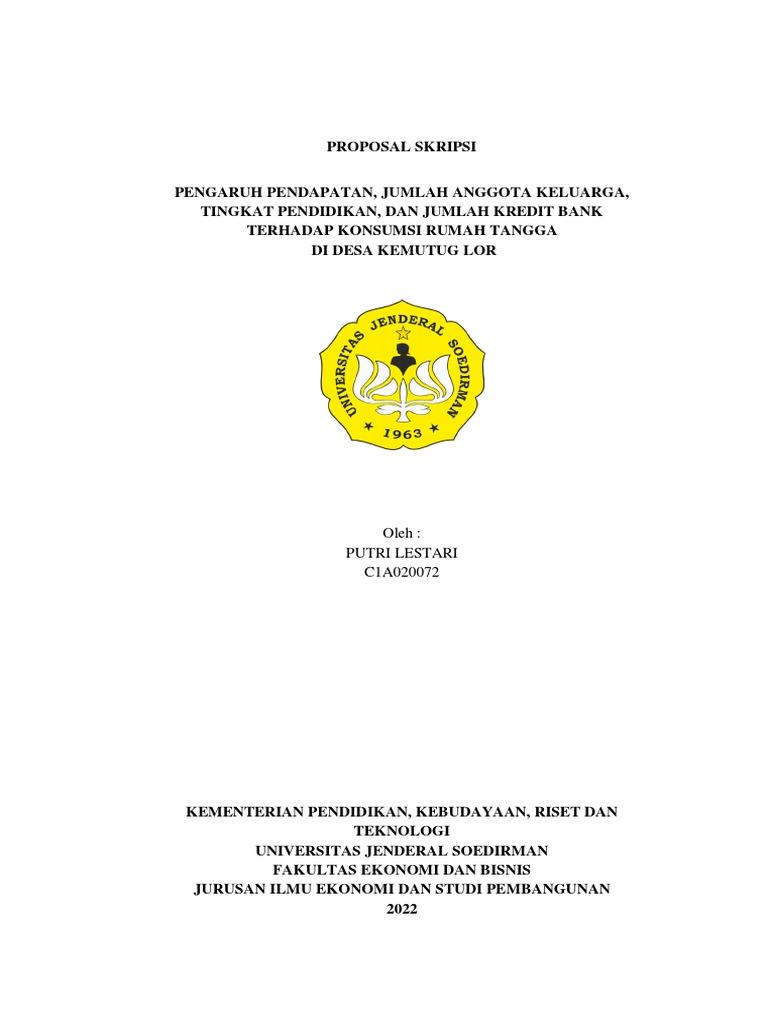 Proposal Bab 1-3 Faktor Yang Mempengaruhi Konsumsi | PDF