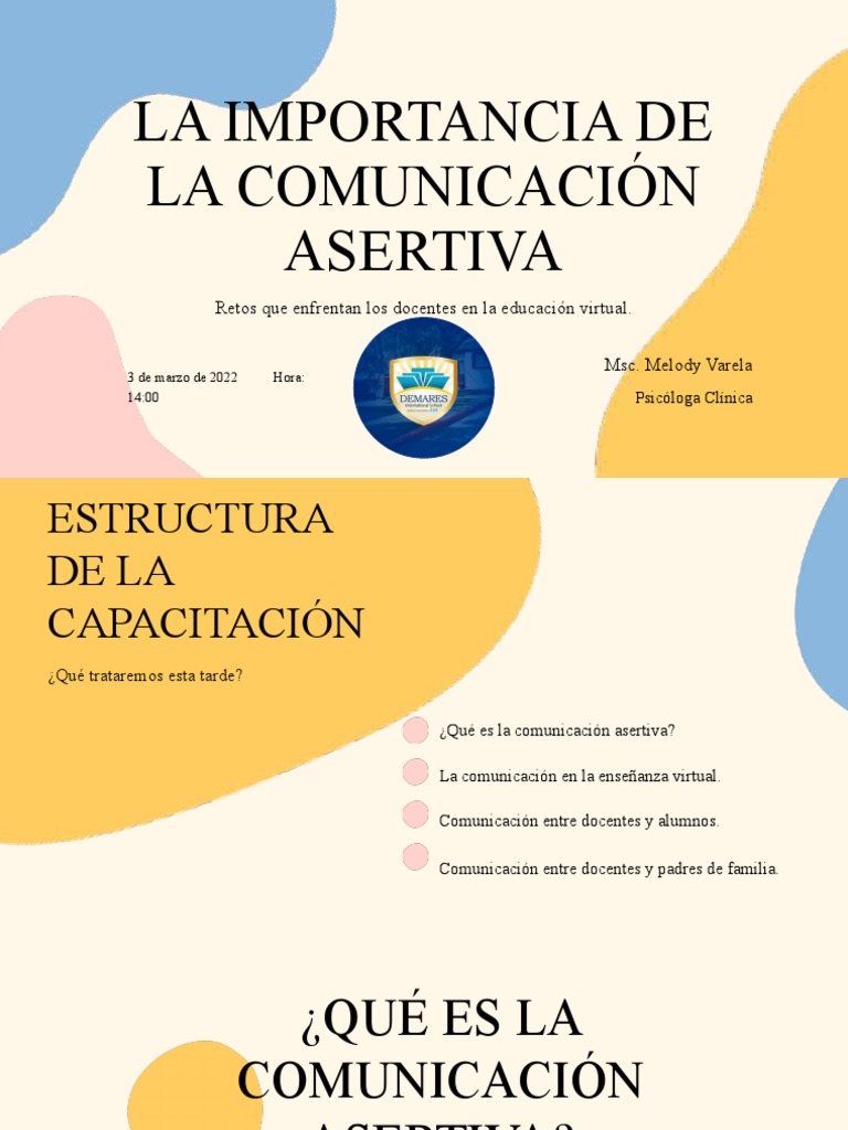 La Importancia de La Comunicación Asertiva | PDF | Enseñando | Comunicación
