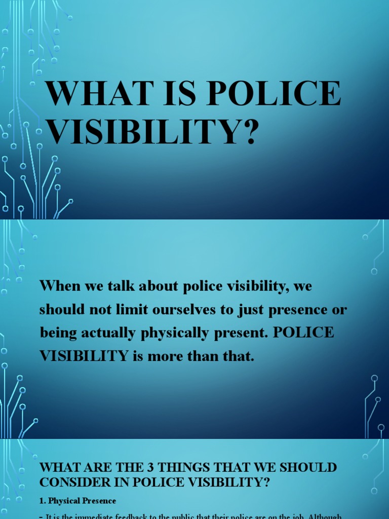 What Is Police Visibility? | PDF