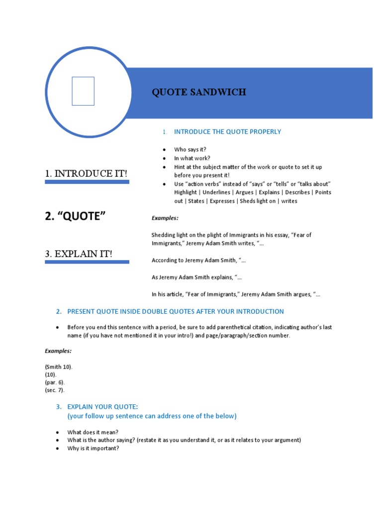 Quote Sandwich | PDF