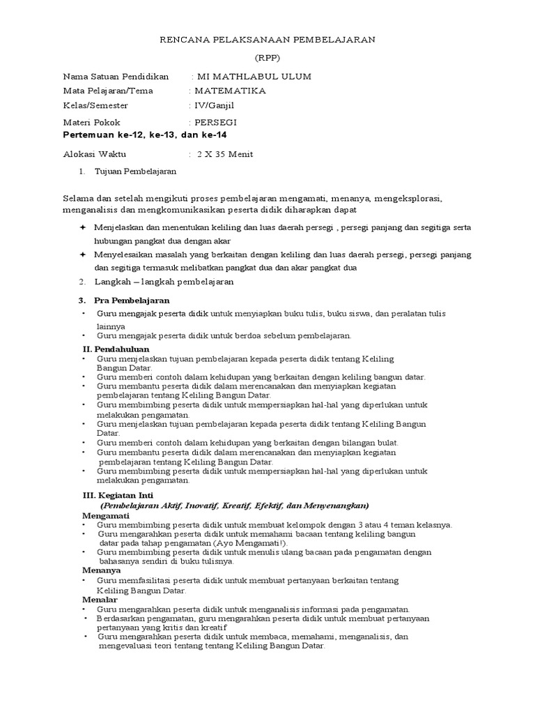 3.2.1 RPP Kreatif, Inovatif | PDF