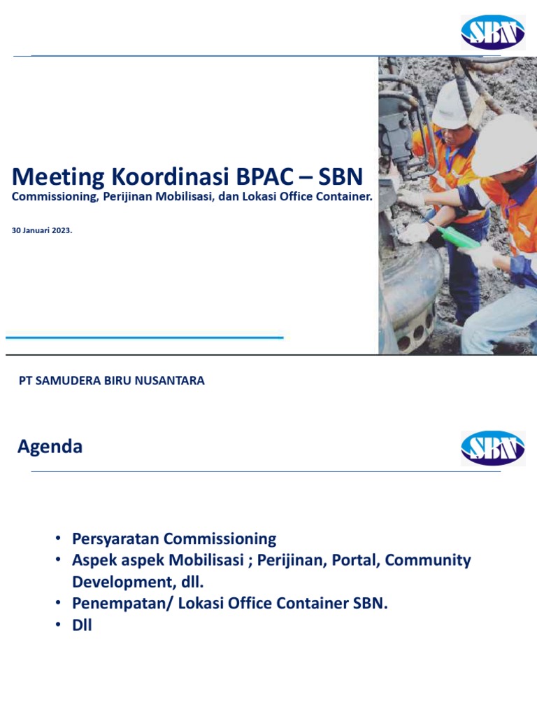Koordinasi Proyek PT SBN | PDF