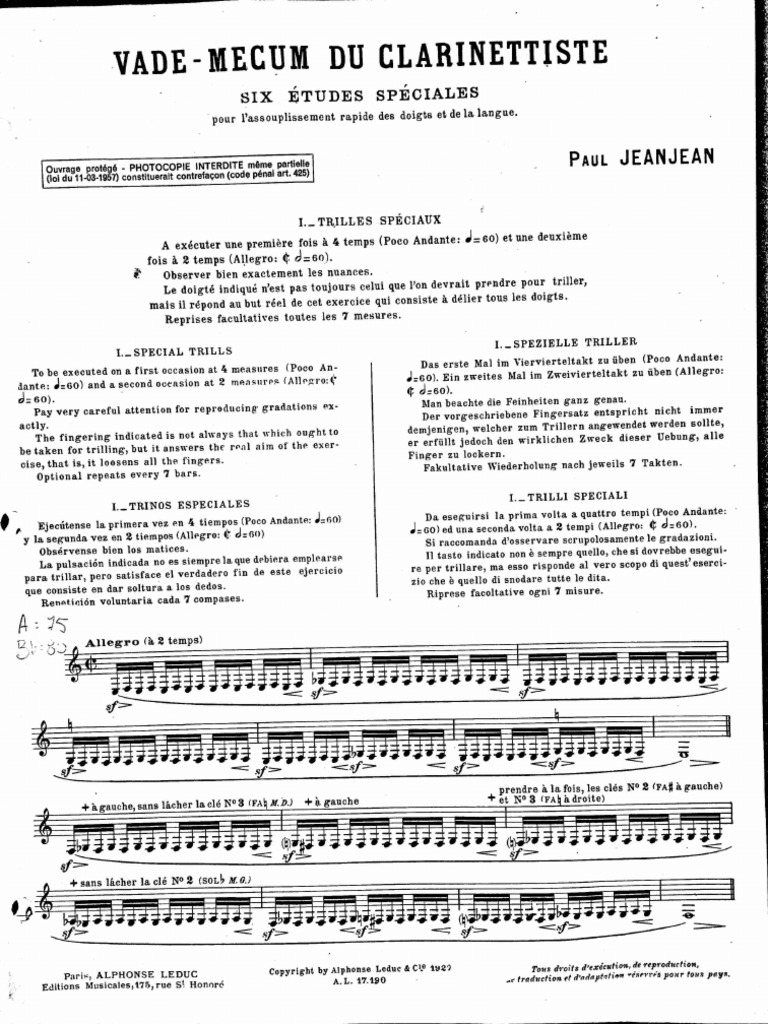 Vade Mecum Clarinette PDF