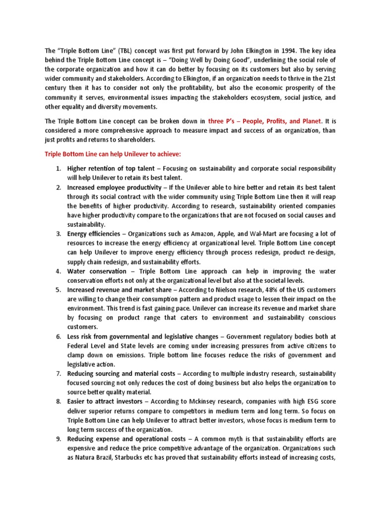 The Triple Bottom Line | PDF | Sustainability | Environment