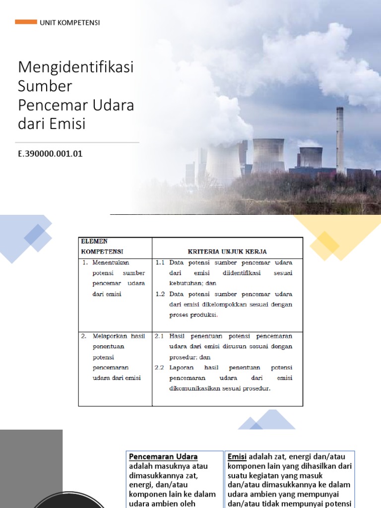 Mengidentifikasi Sumber Pencemaran Udara Dari Emisi PDF | PDF