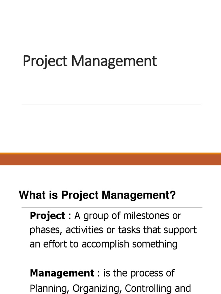 An Introduction to Project Management: Defining Projects, Key Concepts ...