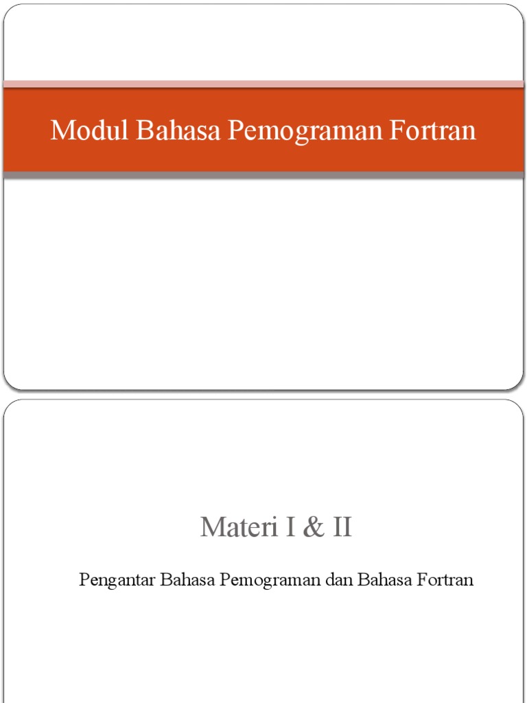 Materi Fortran 1,2 | PDF | Komputer